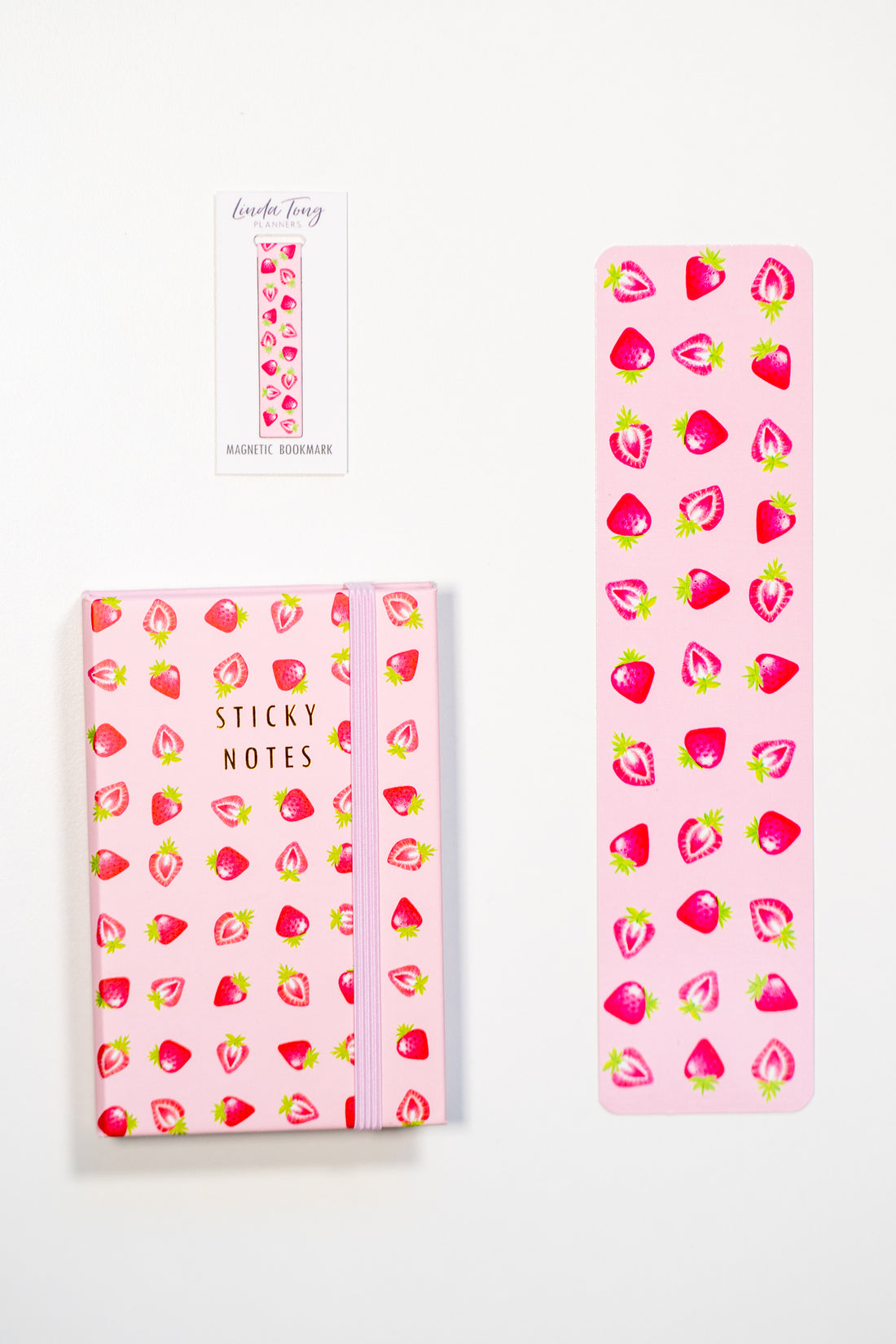 Strawberries Sticky Note Book – Linda Tong Planners LLC