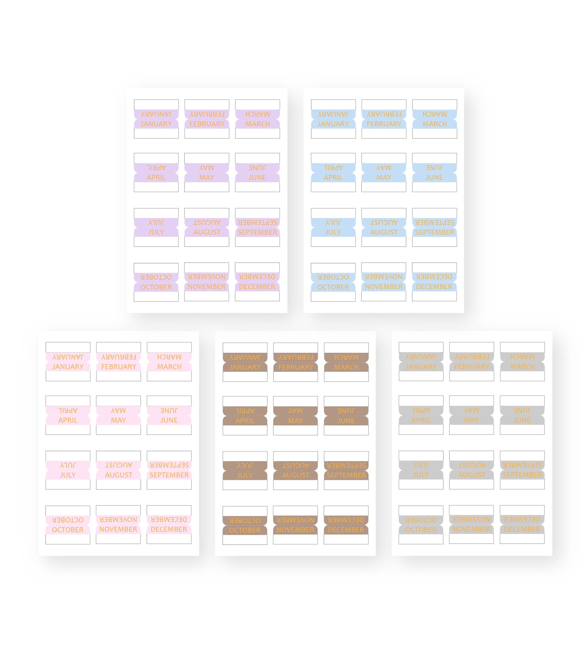 Monthly Tab Sticker Sheets – Linda Tong Planners LLC