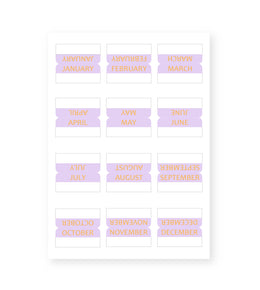 Monthly Tab Sticker Sheets – Linda Tong Planners LLC