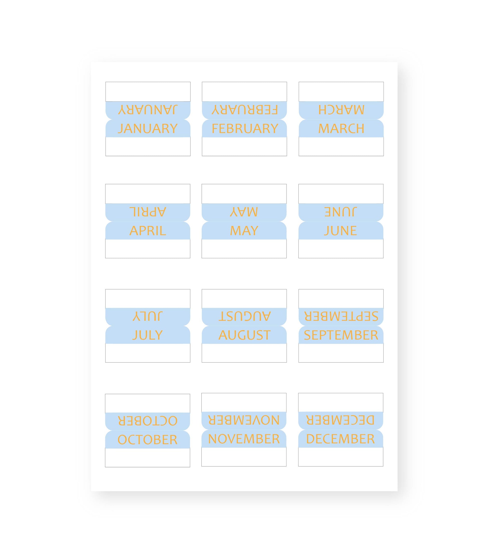 Monthly Tab Sticker Sheets – Linda Tong Planners LLC