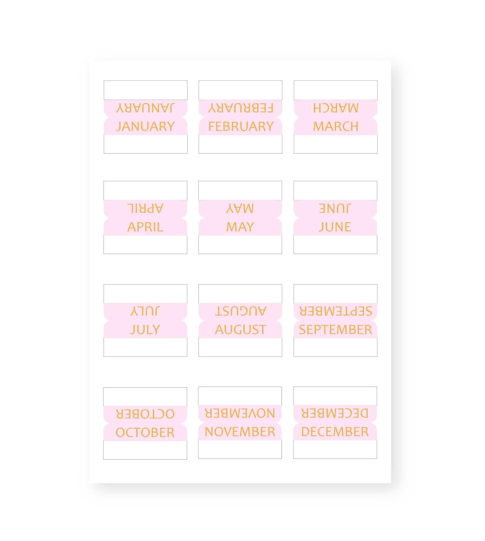 Monthly Tab Sticker Sheets – Linda Tong Planners LLC