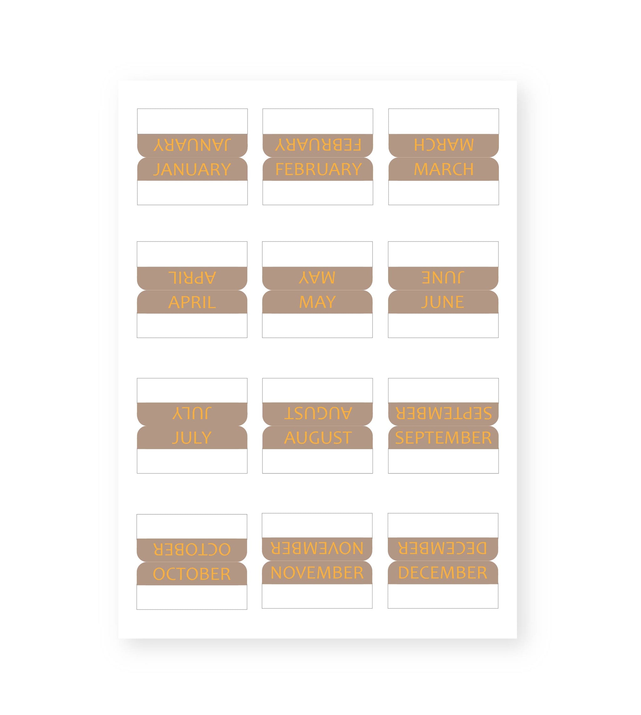 Monthly Tab Sticker Sheets – Linda Tong Planners LLC